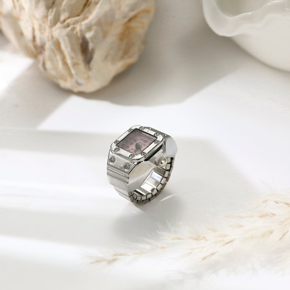 Ring That Can Be Used As Watch Square Shape – Zilvia Jewelry